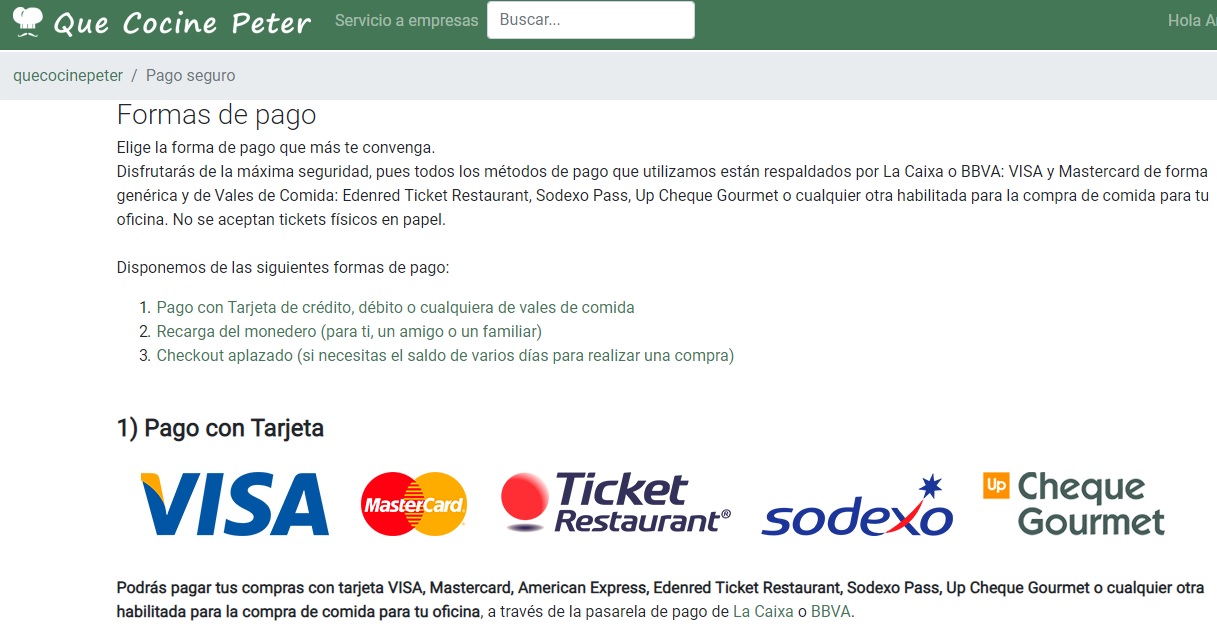 ¿Dónde usar tu Cheque Gourmet? - Que Cocine Peter